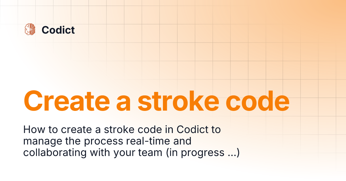 Create a stroke code | Codict